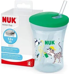 NUK Hrníček s brčkem 230ml / od 12+ / zelená