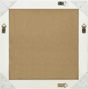 Nástěnné zrcadlo barokní styl 60 x 60 cm bílé 320332