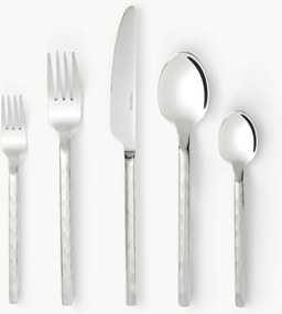Sada vysoce leštěných příborů s tepanými rukojeťmi Miles, různé velikosti sady