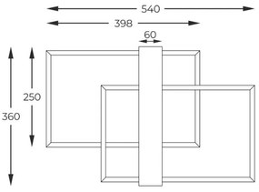 Zuma Line C230624202A - LED Stropní svítidlo MINAR LED/39W/230V černá/borovice