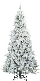 Umělý Skládací Vánoční Strom s stojanem Bílá 180 cm PE a PVC 3397487