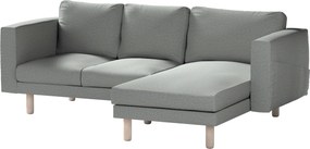 Potah na pohovku IKEA Norsborg 3-místná se šezlongem barva modrá látka pletený vzor
