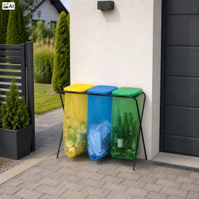 Stojan na třídění odpadu GORT na 3 pytle