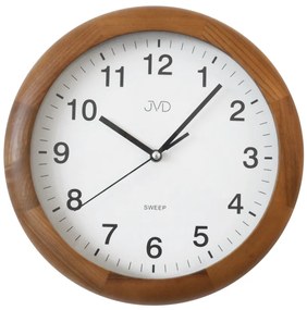 JVD Kulaté dřevěné nástěnné hodiny JVD NS19020/11