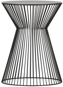 OnaDnes -20% Hoorns Černý kovový odkládací stolek Timon 35 cm