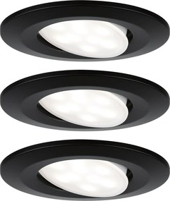 P 99991 Vestavné svítidlo LED Calla IP65 kruhové 4.000K 3x6,5W černá mat výklopné - PAULMANN
