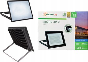 Led zářič 100W b.studený 6000K 9400lm Noctis Lux Černý IP65 Spectrum