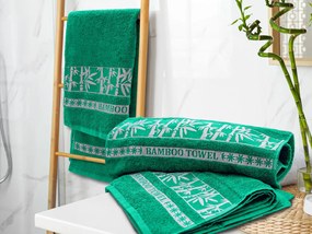 Bambusový ručník BAMBOO 50 x 90 cm zelený, 70% bambusové vlákno | 30% bavlna
