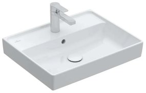 Villeroy & Boch Collaro - Umyvadlo 55x44 cm, s přepadem, otvor pro baterii, CeramicPlus, Stone White 4A3355RW
