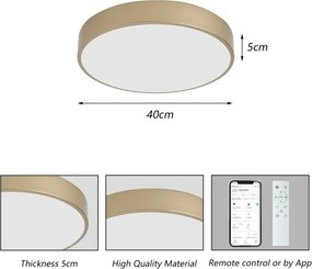 BRILAGI-LED Stmív. svítidlo POOL SMART LED/48W/230V 40 cm Wi-Fi Tuya zlatá + DO