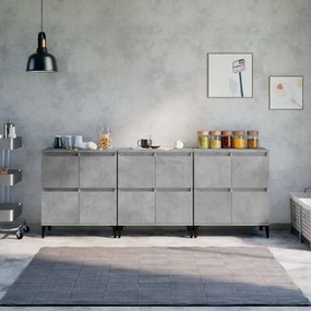 Příborníky 3 ks betonově šedé 60 x 35 x 70 cm kompozitní dřevo 3185779