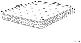 Hypoalergenní pružinová matrace středně tvrdá 180 x 200 cm LUXUS Beliani