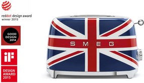 Toustovač Smeg 50´s Retro Style TSF01, 2x2, Union Jack, TSF01UJEU