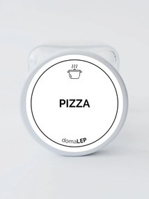 Samolepka na kořenky PIZZA  bílá 5 cm tučné písmo