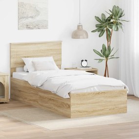 Rám postele s čelo Sonoma dub 75 x 190 cm Kompozitní dřevo 3408720