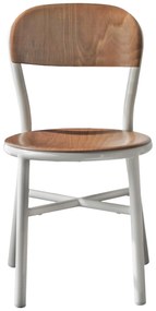 MAGIS - Židle PIPE s dřevěným sedákem
