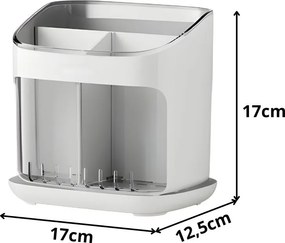 Verk Group Organizér na příbory sušák stojan do kuchyně s odtokem 4 komory
