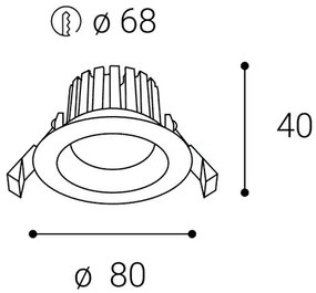 LED2 2231531 Max 1, venkovní bílá bodovka, 8W 3000K, prům. 8cm, IP65