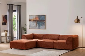 Hanah Home Rohová pohovka ALPHA červená levá