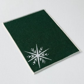 Kuchyňský ručník Veba ZARA Vánoční hvězda zelenobílá Velikost: 35x50 cm