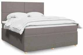 Box spring postel s matrací taupe 180x200 cm textil 3292132