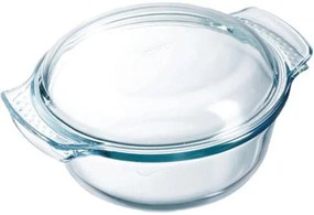 Pekáč pyrex hrnec s poklicí varné sklo 25 cm