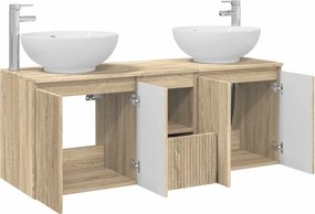 Sada koupelnových skříněk 3 ks Dub sonoma 49,5 x 44,5 x 65 cm 3405699