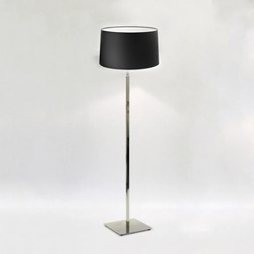 Kovová lampa s látkovým stínítkem Azumi Floor  Kovová lampa s látkovým stínítkem Azumi  Floor Noha: Chrom lesklý, Stínítko: Kužel černý