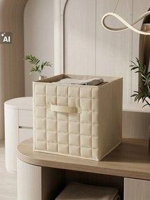 Sinsay - Skládací úložný box s prošívaným čelem - béžová
