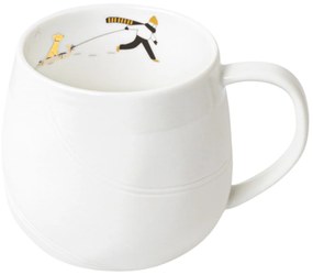 räder Porcelánový hrnek Dog sled 350 ml, bílá barva, porcelán