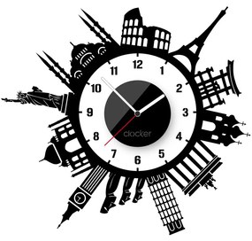 Clocker Nalepovací hodiny World Barva ciferníku: Černá