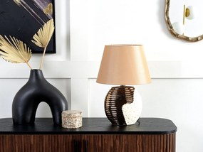 Moderní béžově-bronzová stolní lampa ESLA Beliani