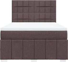 Box spring postel s matrací tmavě hnědá 140x200 cm textil 3291694