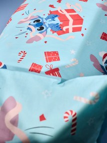 Sinsay - Bavlněná dětská sada povlečení s vánočním motivem Stitch - modrá