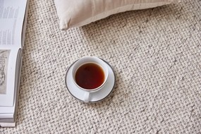 Diamond Carpets India, Ručně vázaný kusový koberec Salt DE 4061, 140x200, bílá, ložnice