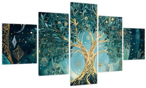 Obraz - Strom života ve vesmíru (125x70 cm)