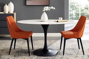 Mramorový jídelní stůl Tulip, 100x100 cm