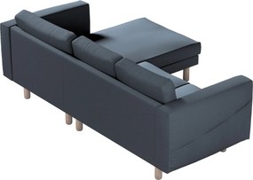 Potah na pohovku IKEA Norsborg 3-místná se šezlongem barva modrá látka pletený vzor