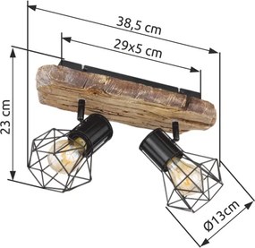 Globo 54017W-2 - Bodové svítidlo PRISKA 2xE27/60W/230V