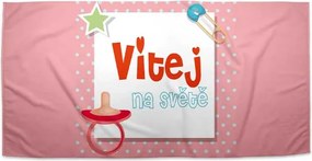 Sablio Ručník Vítej na světě 3 - 70x140 cm