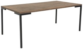 Nordic Living Tmavě hnědý dubový konferenční stolek Lugas 110x60 cm