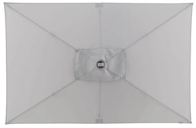 Doppler EXPERT 220 x 140 cm - slunečník s automatickým naklápěním světle šedá
