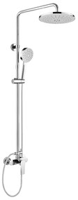 Mereo Mereo, Nástěnná sprchová baterie Dita 150 mm se sprchovou soupravou, ruční a talířovou sprchou o220mm, CBE60104SAD
