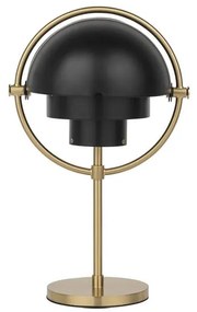 Gubi Přenosná stolní lampa Multi-Lite, black semi matt / brass 10121359