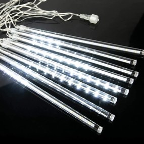 Vánoční LED kapající rampouchy - 8ks, 50cm, různé barvy Barva: Teplá bílá