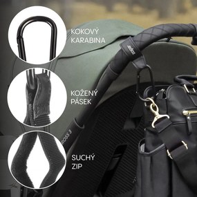 Zopa Multifunkční popruh se skobou Deluxe 2 ks Black