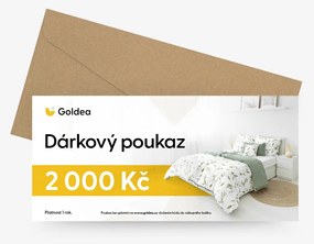 Goldea dárkový tištěný poukaz v hodnotě 2 000 kč 2000 Kč