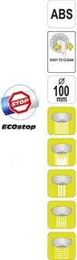 FALA DIONE chrom / Sprchová hlavice / 5 funkcí + Eco stop / průměr 105