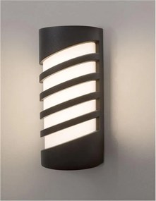 NV 9926617 Venkovní nástěnné svítidlo LUPO černý hliník akrylový difuzor LED 10W 3000K 220-240V 64st. IP65 - NOVA LUCE