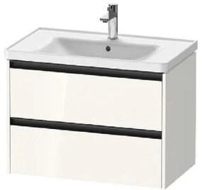 Duravit Ketho.2 - Umyvadlová skříňka 549x784x455 mm, 2 zásuvky, lesklá bílá K25283022220000